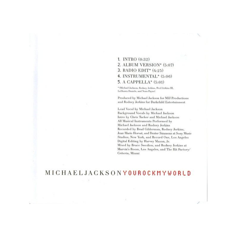 Comprar MICHAEL JACKSON - YOU ROCK MY WORLD | CD Singles en Maxisingles.cl