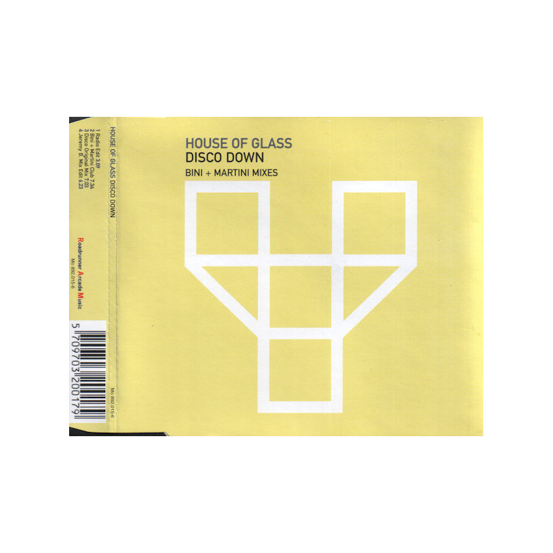 HOUSE OF GLASS - DISCO DOWN (ED. 2000)